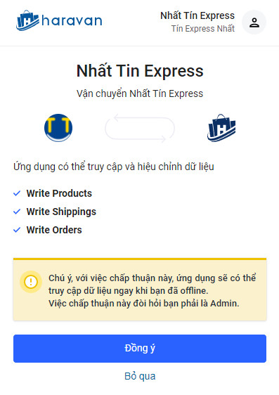 Nhất Tin Express – Haravan App Store